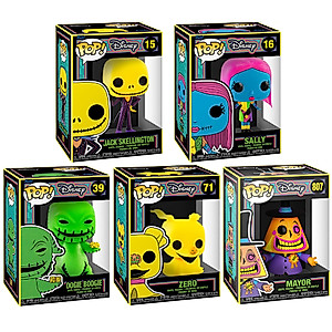 Funko POP! Disney: The Night Before Christmas Blacklight- Jack Mayor Oogie Zero and Sally