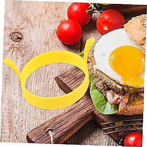 8pcs Convenient Omelette Rings Kitchen Gadgets Kitchen Egg Molds Frying Egg Rings Breakfast Egg Molds Silicone Egg Rings Round Omelette Rings Household Egg Rings Round Egg Rings