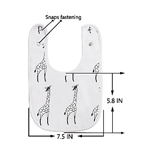 Waterproof Terry cloth Baby bibs with Snaps for newborn girl boy, drool and teething for baby (Multi2 for 7 Pack)