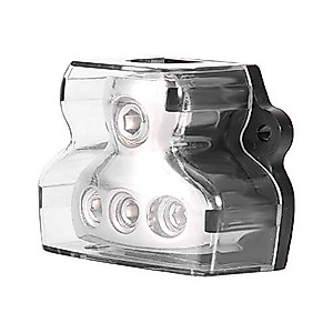 Power Distribution, Alloy Plastic Car Audio T Type Power Supply Distribution 1 * 0GA In 3 * 4GA Out Block Splitter