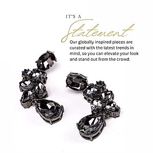 Olivia Welles Dangling Earrings for Women - Lustrous Rhinestone Chandelier Earrings for Every Occasion or Event