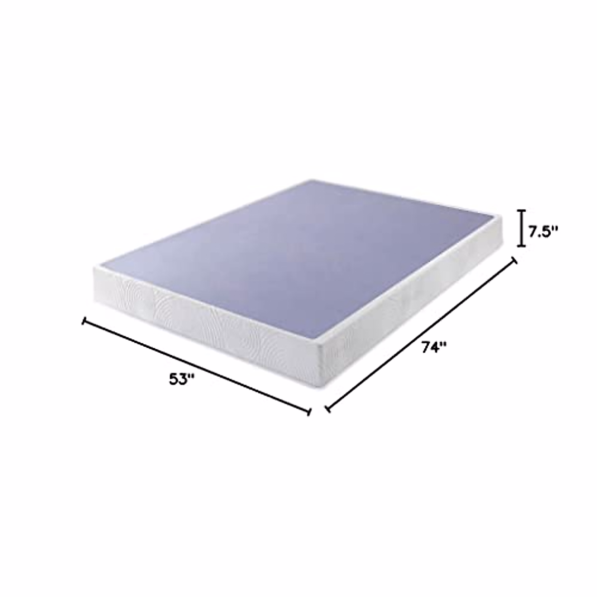 ZINUS Metal Box Spring with Wood Slats, 7.5 Inch Mattress Foundation, Sturdy Steel Structure, Easy Assembly, Full