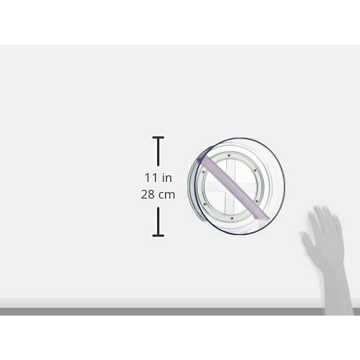 Rosanna Pansino x iDesign Recycled Plastic Divided Lazy Susan Turntable with Lid, Clear Bin/Lavender Sprinkles Divider, 10” D x 3.69” H