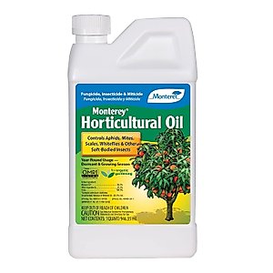 Monterey Horticultural Oil Fungicide, Insecticide, & Miticide Concentrate, 32 Ounces