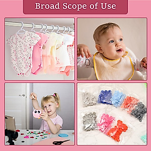 Lyrow 720 T5 Plastic Snap Buttons for Sewing and Crafting No Sew Snaps Fabric Bib Snaps Colorful Buttons Starter Fasteners for Clothing Bibs Diapers Doll Crafts, 36 Colors