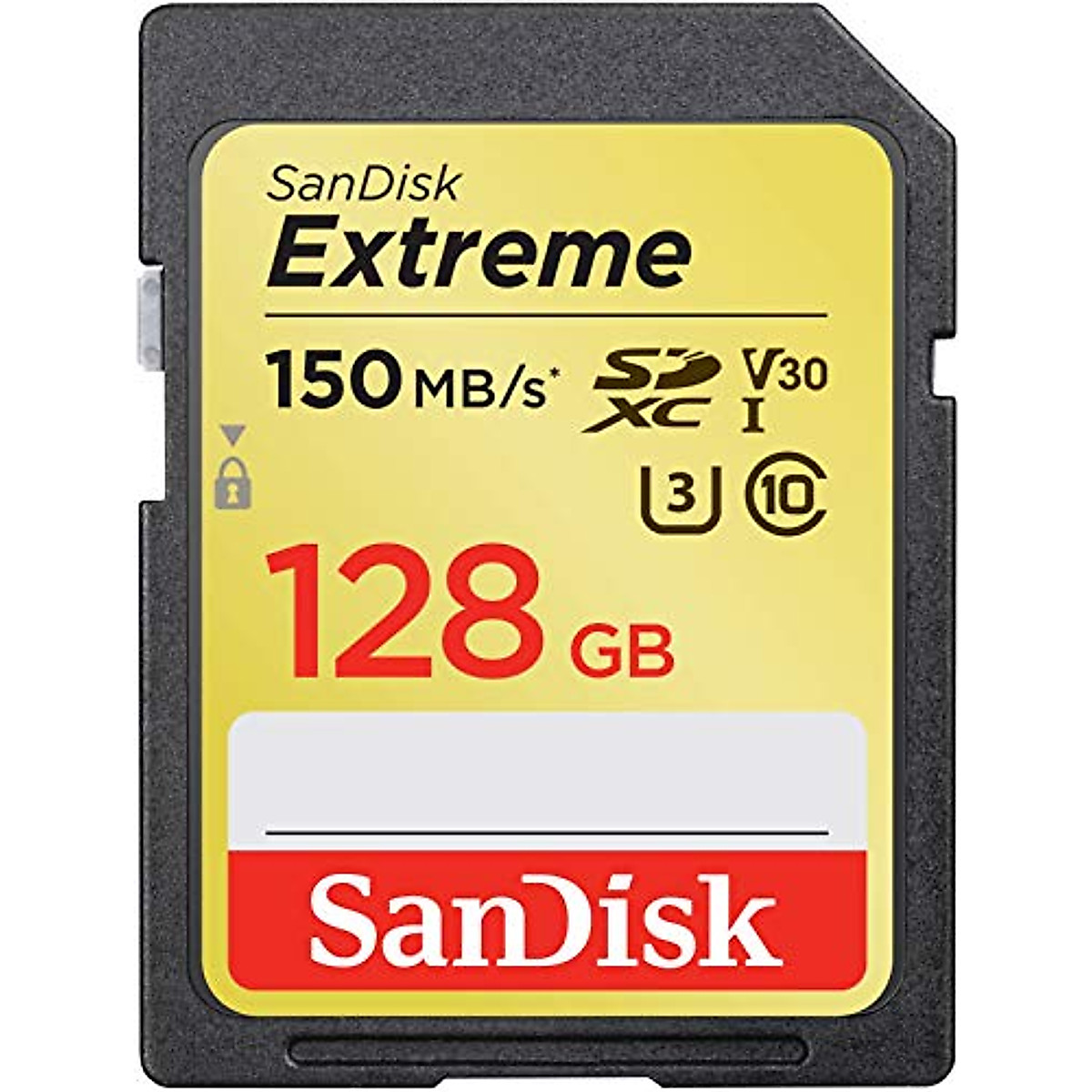 SanDisk 128GB Extreme SDXC UHS-I Memory Card - 150MB/s, C10, U3, V30, 4K UHD, SD Card - SDSDXV5-128G-GNCIN