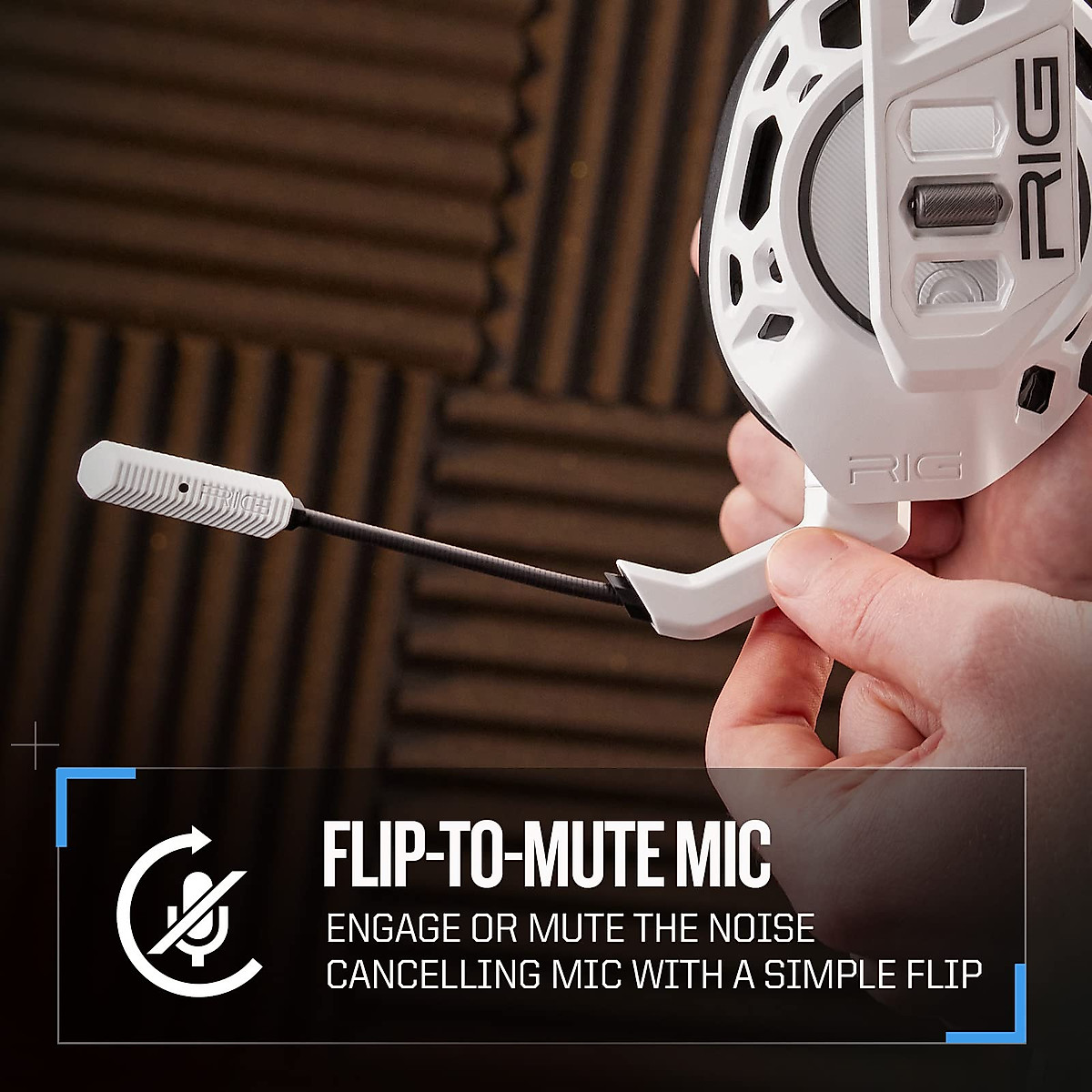 RIG 500 PRO HS GEN 2 Competition Grade PlayStation Gaming Headset for PS4, PS5 and Nintendo Switch - 50mm Speaker Drivers - Flip-to-Mute Microphone - White