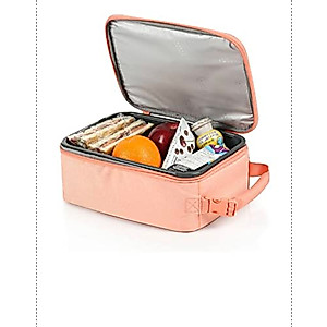 Fulton Bag Co. Thermal Insulated Zippered Lunch Bag Box (Upright) Hardbody Sturdy (Cantaloupe)