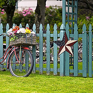 Patriotic Metal Barn Star Outdoor Indoor Hanging Wall Decor Star Ornaments 12inch