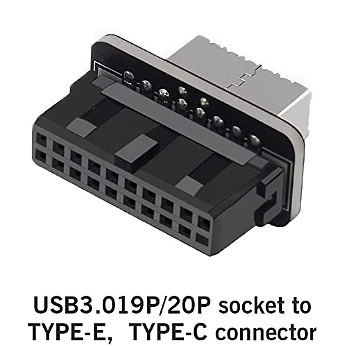 USB Front Panel Adapter,XCZZYB Vertical USB 3.1 Front Panel Socket Key-A Type-E to USB 3.0 20Pin Header Adapter
