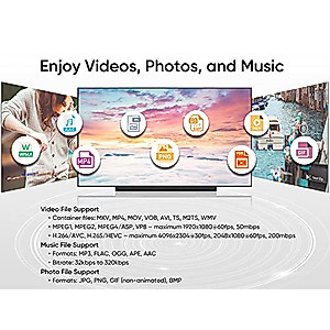 NEUMI Atom Cast 4K UHD Dongle Stick Digital Media Player, Wi-Fi Screen Mirroring Video/Photo/Music Casting and DLNA/UPnP Streaming, Reads USB Drives and Micro SD Cards, HEVC/H.265 4K/30fps, HDMI