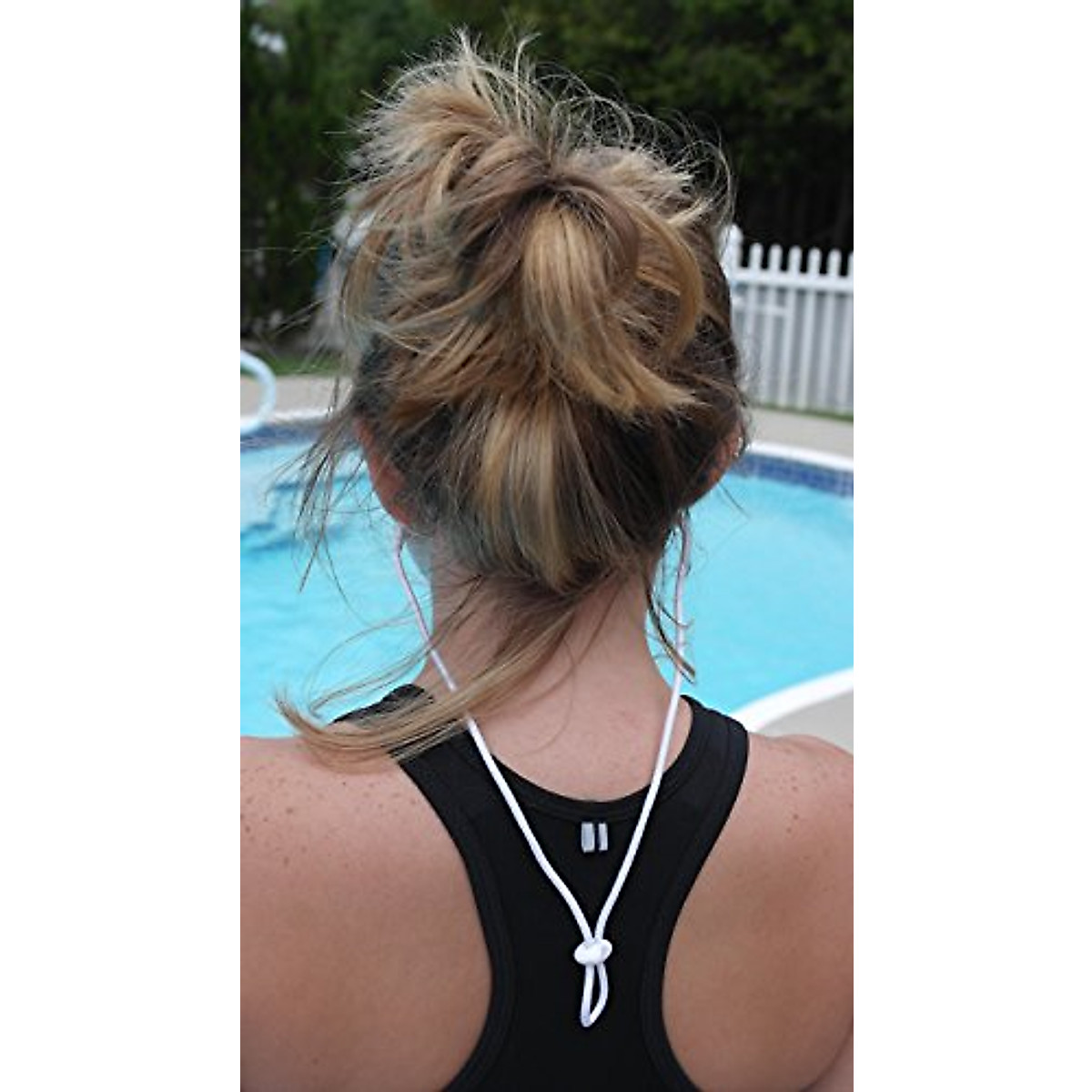 EARBUDi Cord - Soft 22 Inches Leash or Necklace That Holds Around Your Neck, Compatible with Many Wireless Buds, White