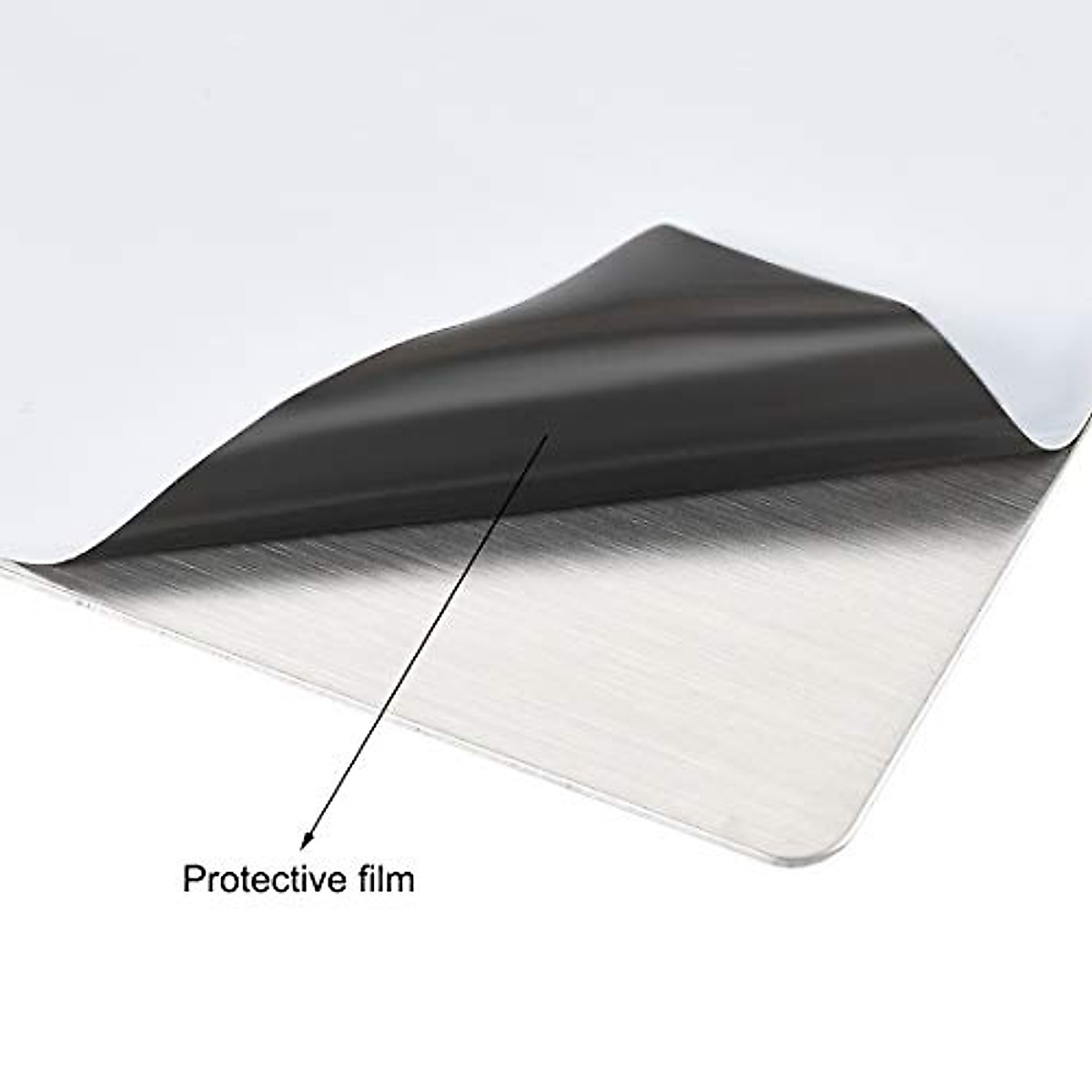 uxcell Blank Metal Card 100x60x0.4mm Brushed 201 Stainless Steel Plate for DIY Laser Printing Engraving Silver Tone 15 Pcs