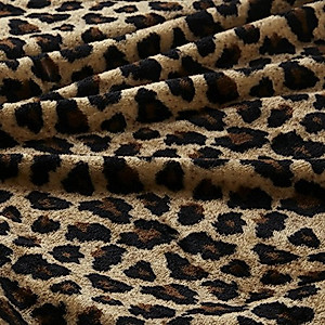 Comfort Spaces Glimmersoft Plush To Sherpa Pocket Hooded Angel Wrap Ultra Soft Wearable Poncho Blanket Throw, 58"x72", Leopard