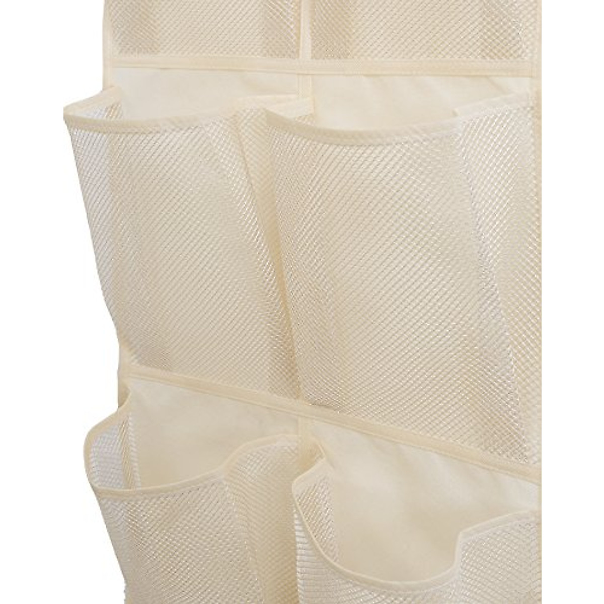 MISSLO Hanging Organizer Over The Narrow Closet Door For Shoes, Hats, Gloves, Snacks, Pack 2, Beige