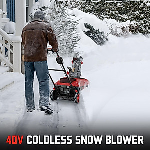 PowerSmart 40V MAX Cordless Snow Blower 21-Inch with 4.0Ah Battery and Charger (HB2421A)