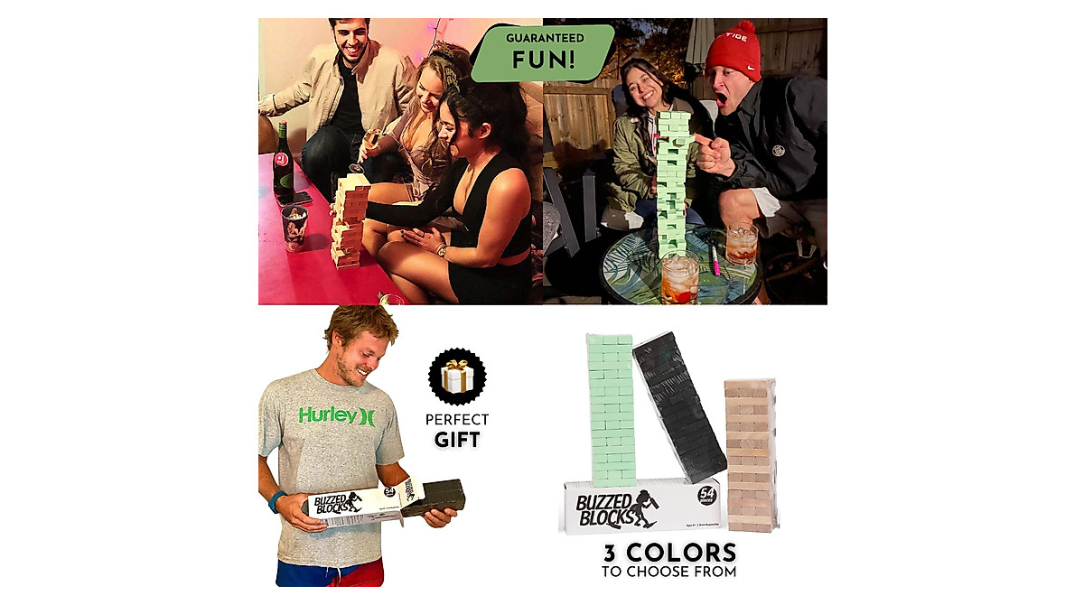 Buzzed Blocks Drinking Game - Party Fun for Adults