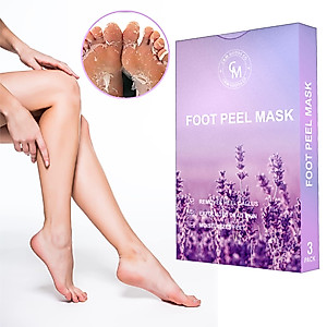 Foot Peel Mask by C&M Goods Co, Callus Remover for Feet 3 Pack of Foot Exfoliator Peeling Mask, Repairs Cracked Heels, Dead Skin, Baby Soft Smooth Touch Feet, Foot Callus Remover for Men and Women