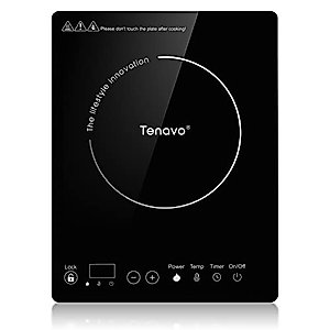 Tenavo 1800W Portable Induction Cooktop, Induction Hot Plate, Induction Burner with Sensor Touch, Single Induction Cooktop, 10 Power and Temperature Levels