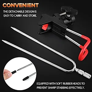 PLUSINNO Fishing Rod Holders for Bank Fishing - Upgraded Fishing Pole Holders for Ground, Beach, 360 Degree Adjustable Fishing Pole Stand Equipment, Gift for Men Father’s Day, Birthday Day