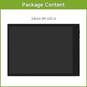 waveshare 2.8inch Screen LCD Compatible with Raspberry Pi 4B/3B+/3B/2B/B+/A+/Zero/Zero W/WH/Zero 2W 480×640 Resolution DPI IPS 5-Points Capacitive Touch Control Optical Bonding Toughened Glass Cover