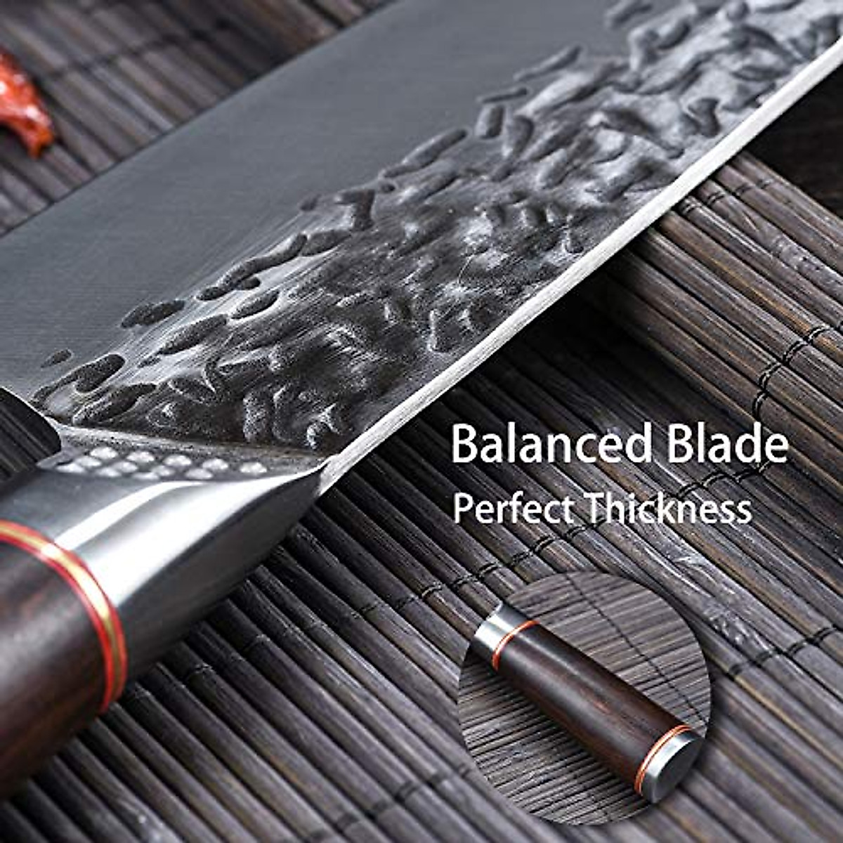 DRAGON RIOT Kiritsuke Chef Knives Carbon Steel Bunka Knife Forged Japanese Butcher Cleaver Kitchen for Home and Restaurant