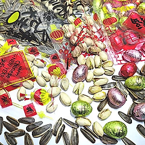 100 Pcs Chinese New Year Gift Bags, 4 Designs Chinese New Year Goodie Bags Lunar New Year Spring Festival Year of the Rabbit Cellophane Treat Candy Favor Red Bags for Chinese New Year 2023 Decorations and Party Supplies