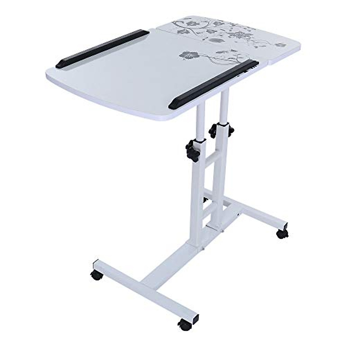 Household Computer Task Desk Office Table,Can Be Folded and Adjusted Angle,Adjustable Height,Removable,2 Separate Tabletop,Pen Holder(Ship from US!)