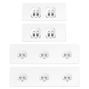 PPJOKERBOY 4 Pack Shower Caddy Adhesive Replacement，No Drilling Wall Hooks Adhesive Strips For Bathroom Shelves And Shower Caddies