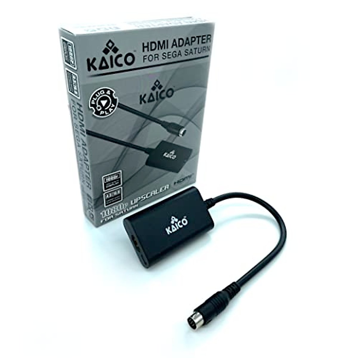 Kaico SEGA Saturn 1080p HDMI Adapter - for use with Sega Saturn - Supports S Video Output – Supports PAL and NTSC Consoles – Aspect Ratio Switch for 16:9 or 4:3