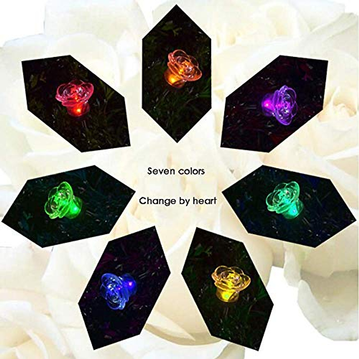 ZXY-NAN Solar Lawn Home Garden Light Solar Waterproof Light LED Outdoor Decorative Light Floor Lamp Outdoor Rose Light