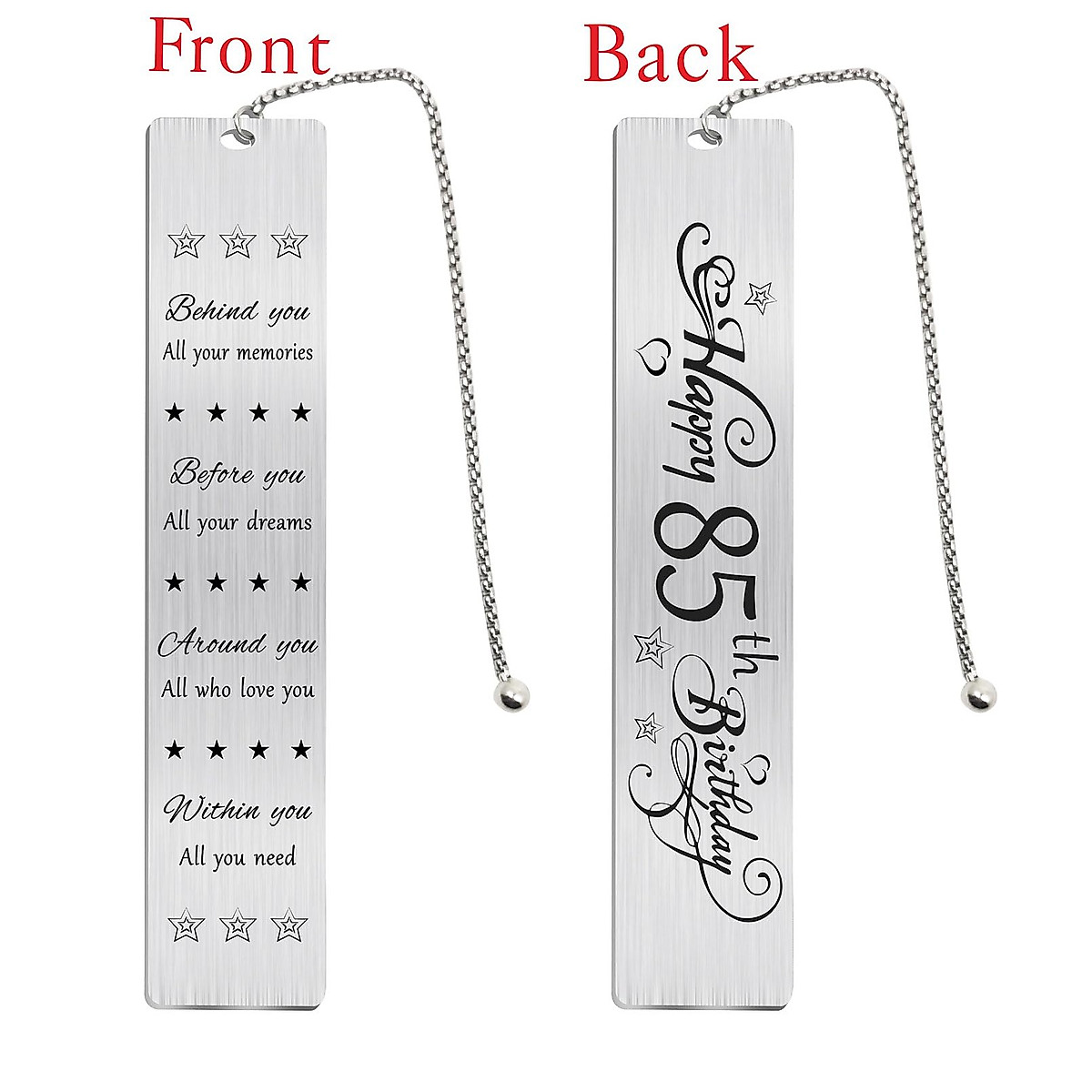 Jzxwan Happy 85th Birthday Gifts for Women Men, 85 Year Old Birthday Bookmark Gift for Her Him, 85 Birthday Presents Decorations