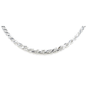Real Solid 925 Sterling Silver Diamond Cut Rope Chain 4.0mm 16" to 30" (30)
