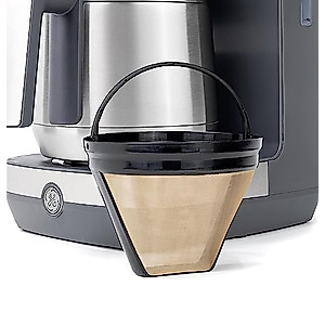 GE Drip Coffee Maker With Timer | 10-Cup Thermal Carafe Pot Keeps Coffee Warm for 2 Hours | Adjustable Brew Strength | Wide Shower Head for Maximum Flavor | Kitchen Essentials | Stainless Steel