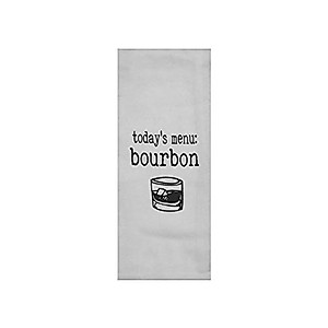 Today's Menu: Bourbon Tea Towel | Dish Towels with Funny Bourbon Whiskey Sayings are Perfect for Home, Bar, or Kitchen | Funny Gift for Old Fashioned Cocktail Lovers