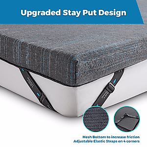 LINSY LIVING 3.5 Inch Soft Memory Foam Mattress Topper Full, Non-Temperature Sensitive Gel Memory Foam, Breathable & Cooling Full Size Bed Topper, CertiPUR-US Certified