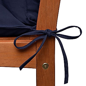 Srutirbo Outdoor/Indoor Swing Replacement Cushions 3 Seater, Waterproof Bench Cushion with Backrest, 40"x40", for Garden Patio Furniture (Black)