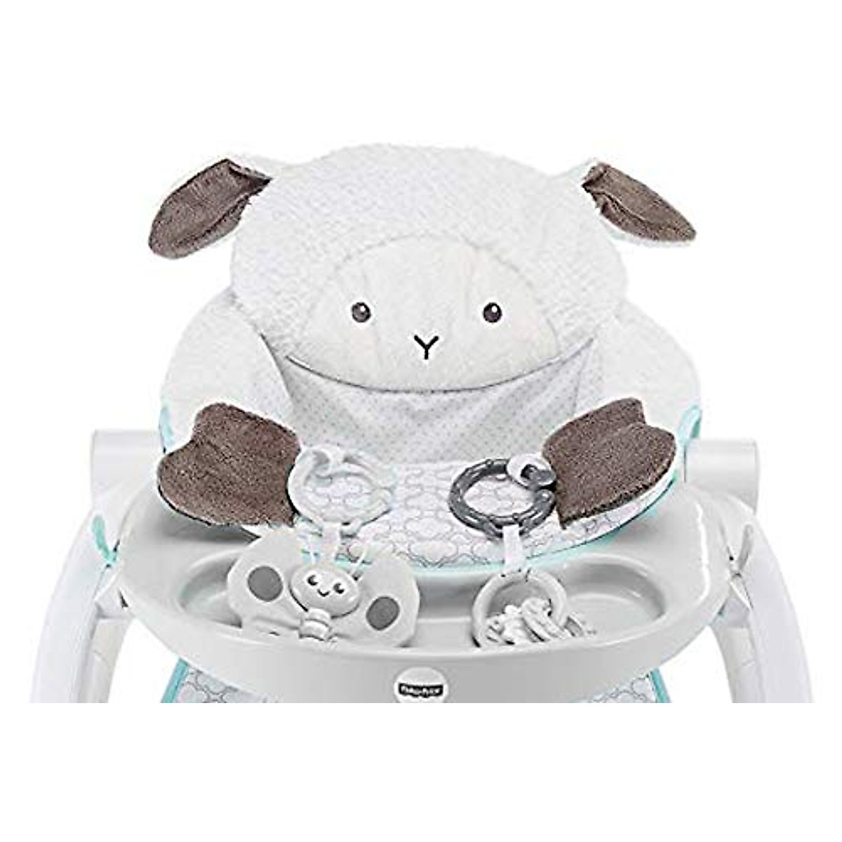 Replacement Seat Pad for Sit-Me-Up Floor Seat - GBL17 Fisher-Price Baby Sit Up Seat ~ Lamb Theme ~ Replacement Seat Cover in Teal and White