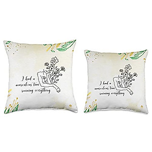 Time Ruining Everything Funny Sarcasm Item I Had A Marvelous Time Ruining Everything Funny Sarcasm Throw Pillow, 16x16, Multicolor