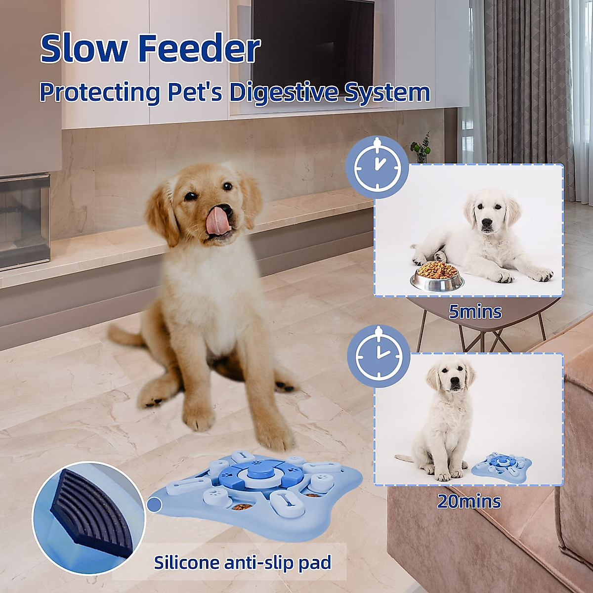 FULUWT Dog Puzzle Toys, Interactive Dog Toys for Boredom and Stimulating, Dog Food Puzzle Feeder for Fun Slow Feeding for Puppies, Cats, Small, Medium, Large Dogs.