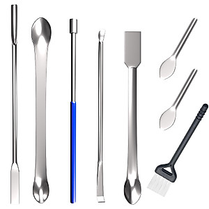 10 PCS Capsule Filling Tool Kit for Pill Filler - Lab Scoops 000# 00# 0# 1# 2# Lab Spoons Tool Suitable for Medication, Supplements, Turmeric Powder Capsules