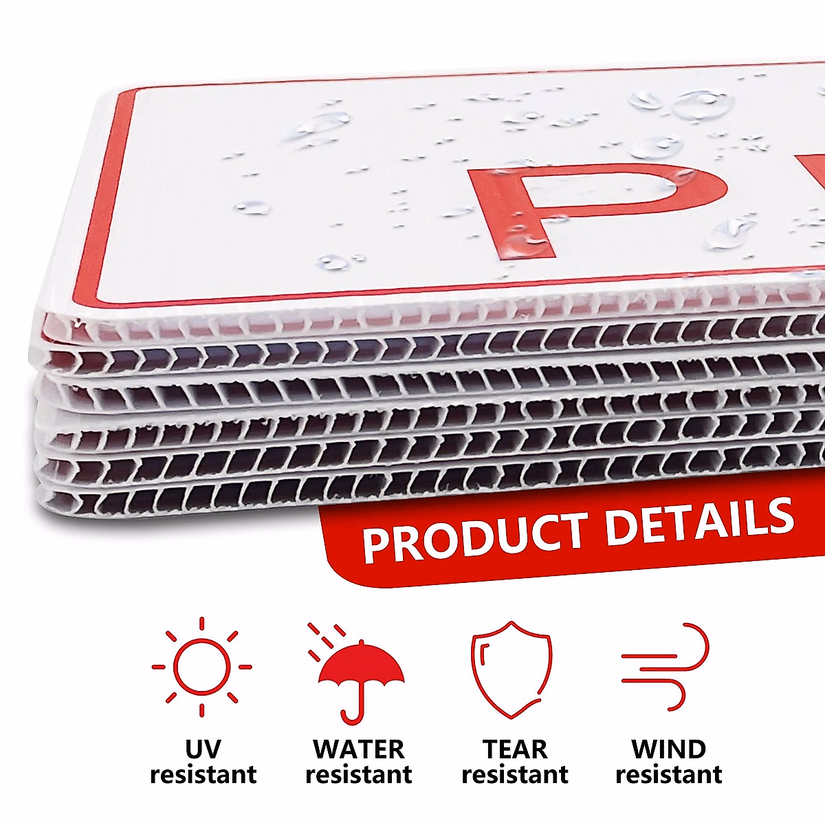 Bundle of Real Estate Rider Signs with Stakes, 6 Pack Double-Sided 6"x17.2" FOR SALE, OPEN HOUSE, SOLD, COMING SOON, SALE PENDING, NEW LISTING-Waterproof Corrugated Plastic