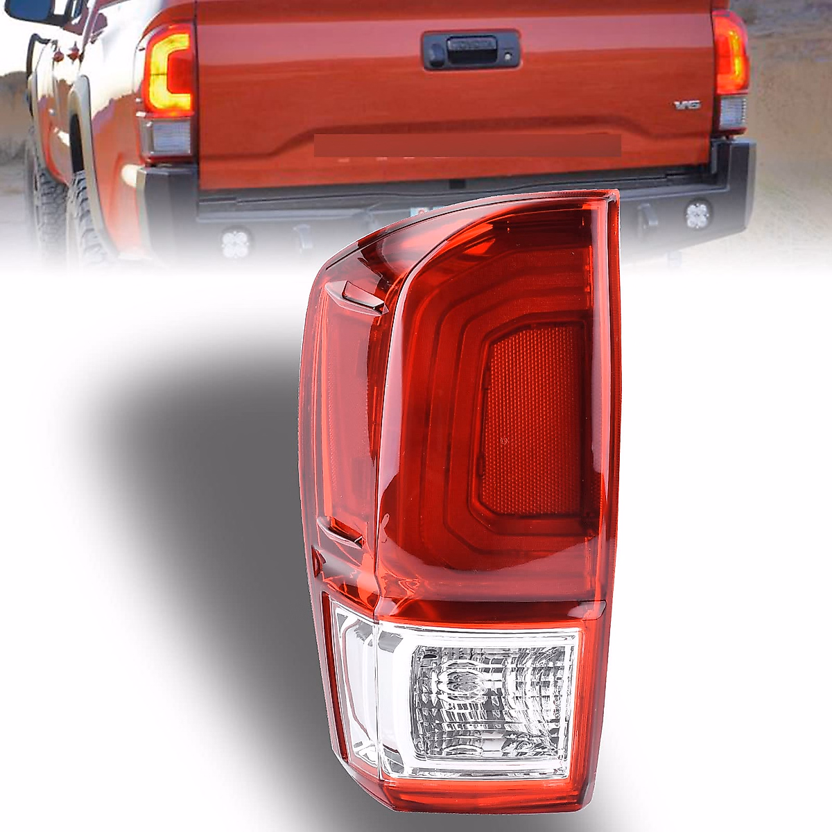 Nakuuly Tail Light Rear Lamp Compatible With 2016-2022 Toyota Tacoma Left Driver Side Taillight Brake Signal Assembly with Bulb # ‎81560-04170
