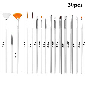 30 pcs Cake Painting Brushes, Cake Decorating Brushes Food Paint Brush Fondant Sugar DIY Tools Set Cake Decorating Tools Cookie Brushes Set Stocking Stuffers for Bakers