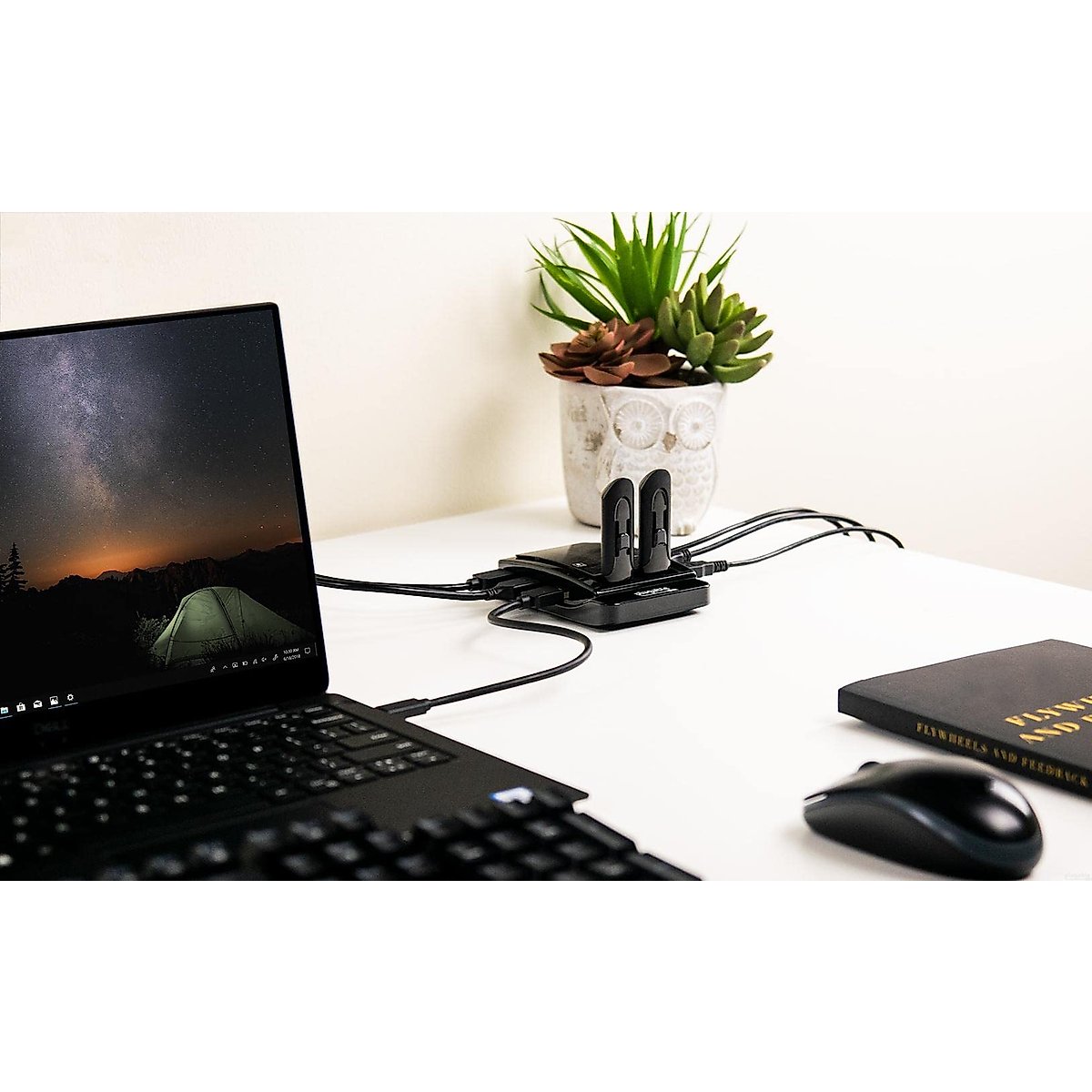 Plugable USB 2.0 7-Port High Speed Hub with 15W Power Adapter - Driverless