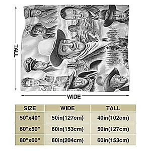 Shouou Ultra-Soft Micro Fleece Blanket Throw Blankets Lightweight Blanket Perfect for Bed,Travel,Sofa,Room,Warm Winter Cozy Plush Throw Blankets for Adults Or Kids 50X40