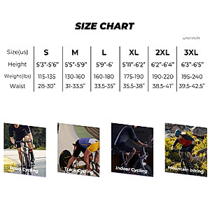 Bike Short Padding Spandex Cycling Pants Padded for Men Moisture Wicking Spinning Biking US XXL White Blue