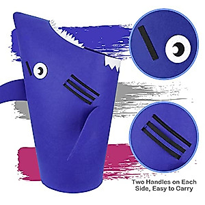 Shark Laundry Basket for Kids Laundry Hamper for Boys Girls Baby Hamper for Nursery Toy Storage Baskets Large Storage Bin with Handles Clothes Hamper Storage Bins for Toys Room Bedroom Bathroom Blue