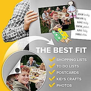 Magnetic Squares, Rectangles and Circles with Self Adhesive Backing - Peel & Stick Magnetic Dots and Squares - Flexible Sticky Magnets - Sheets is Alternative to Magnetic Stickers, Tape and Labels