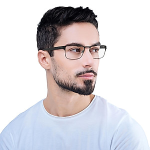 Emporio Armani Men's EA1027 Square Sunglasses, Matte Black/Demo Lens, 55 mm